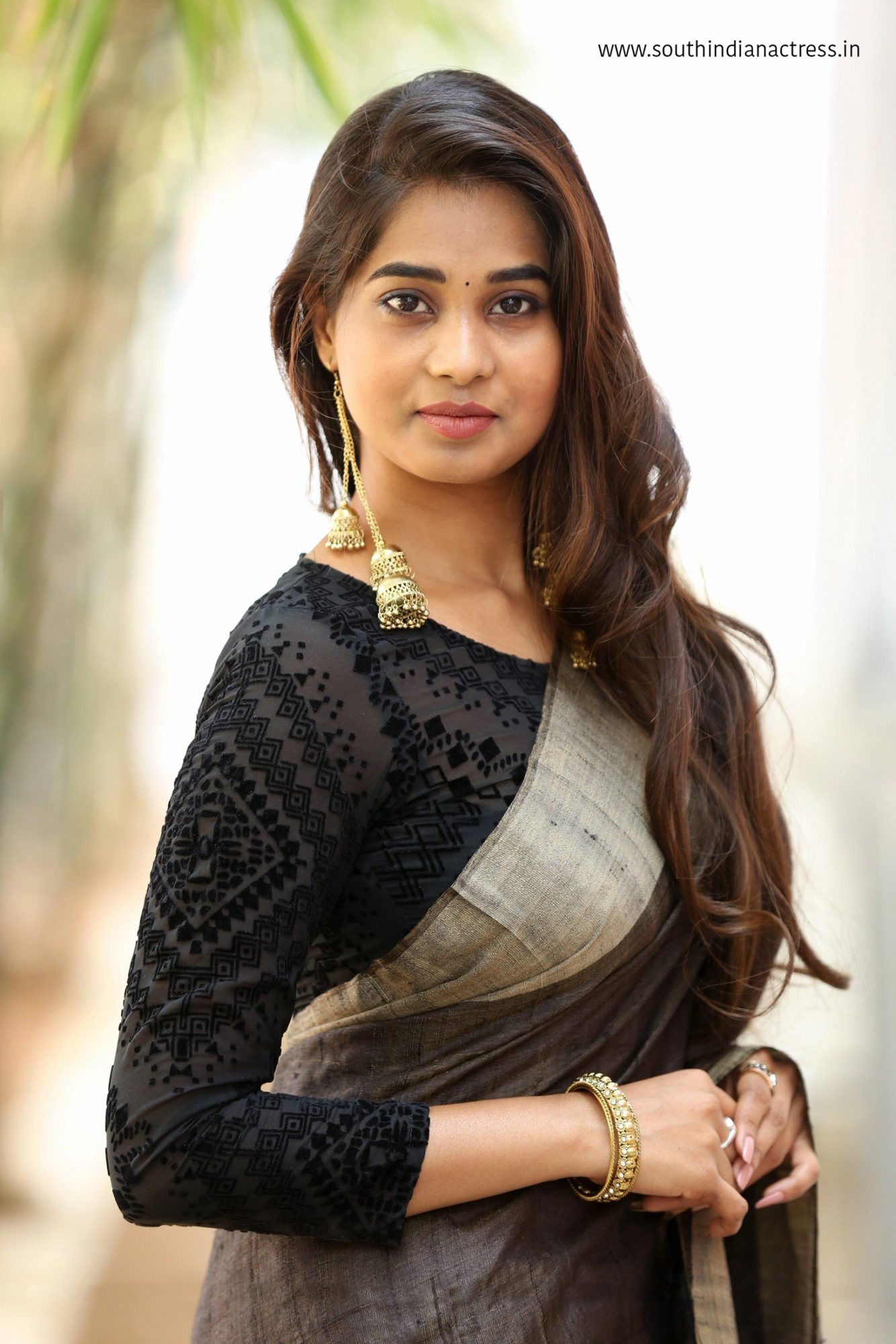 Lakshmi Jay in handloom saree stills - South Indian Actress