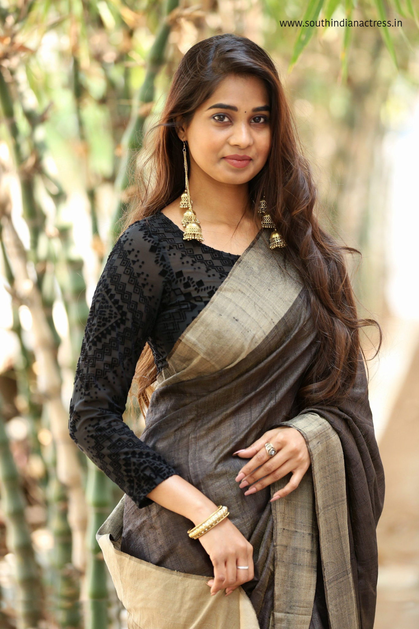 Lakshmi Jay in handloom saree stills - South Indian Actress