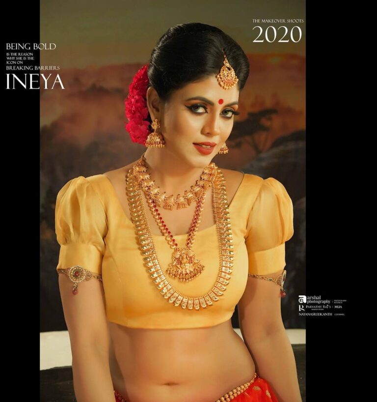 Ineya hot stills in traditional ethnic wear – South Indian Actress