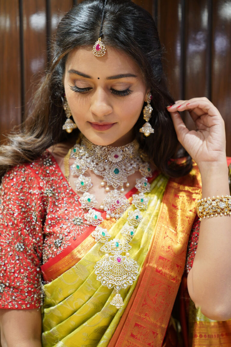 Payal Rajput in Kanchipuram silk saree still at Brand Mandir