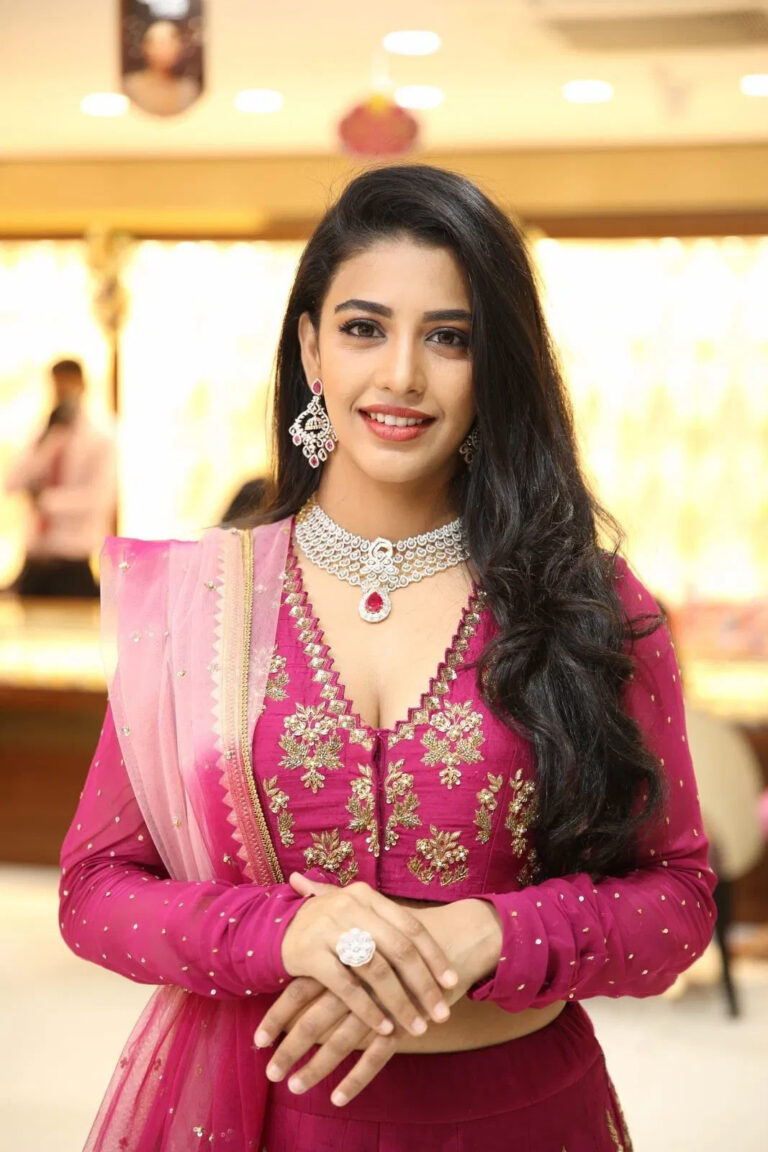 Daksha Nagarkar in pink lehenga stills - South Indian Actress