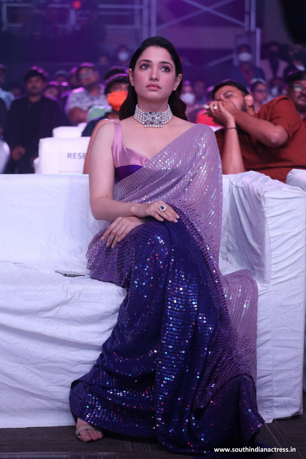 Tamannaah Bhatia saree stills at Aha An Evening with a Galaxy of Stars