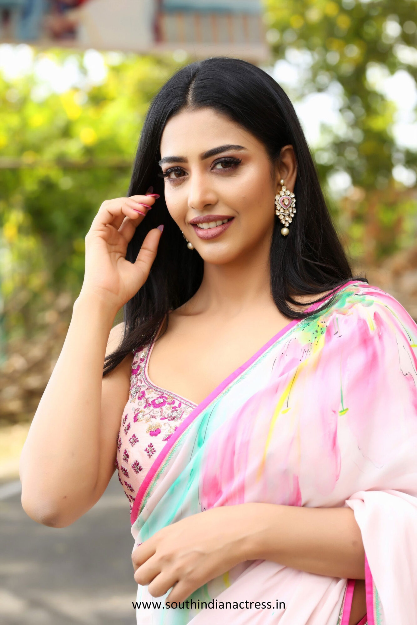 Daksha Nagarkar In Saree Stills At Zombie Reddy Movie Teaser Launch Daksha Nagarkar In Saree Stills At Zombie Reddy Movie Teaser Launch