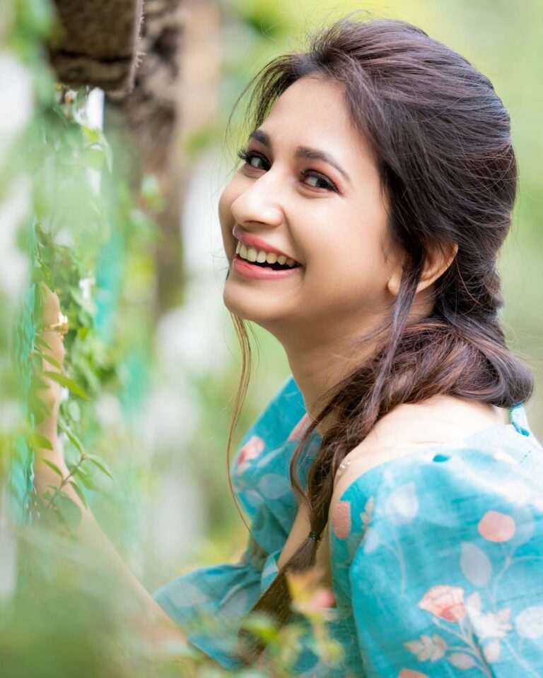 Manvita Kamath photoshoot stills in Baby Blue Jumpsuit