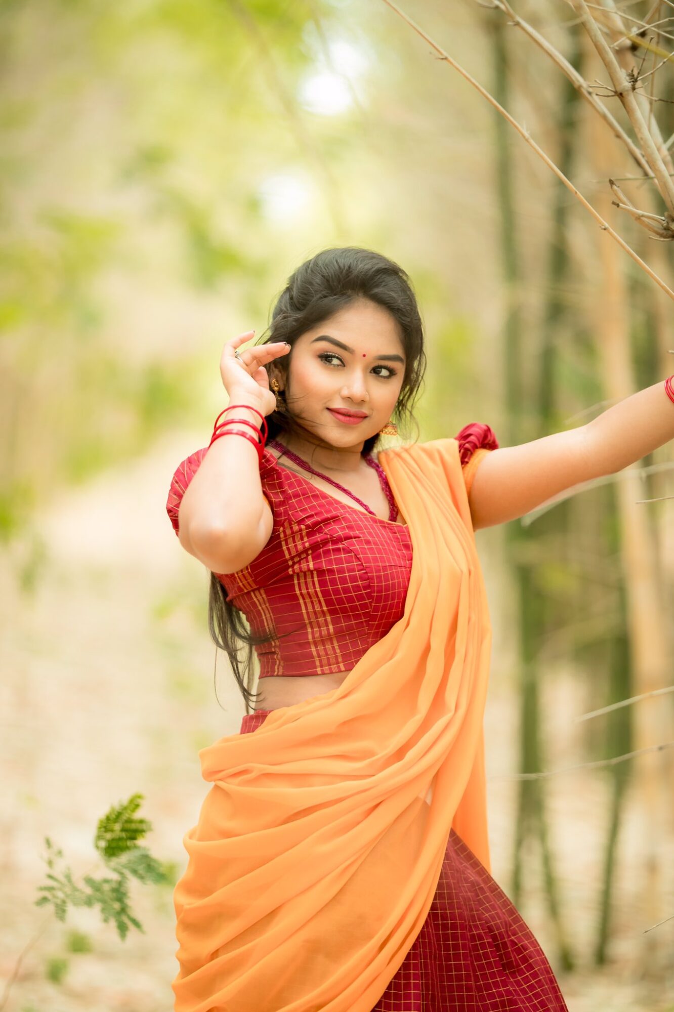 Preethi Sharma in half saree photoshoot stills - South Indian Actress