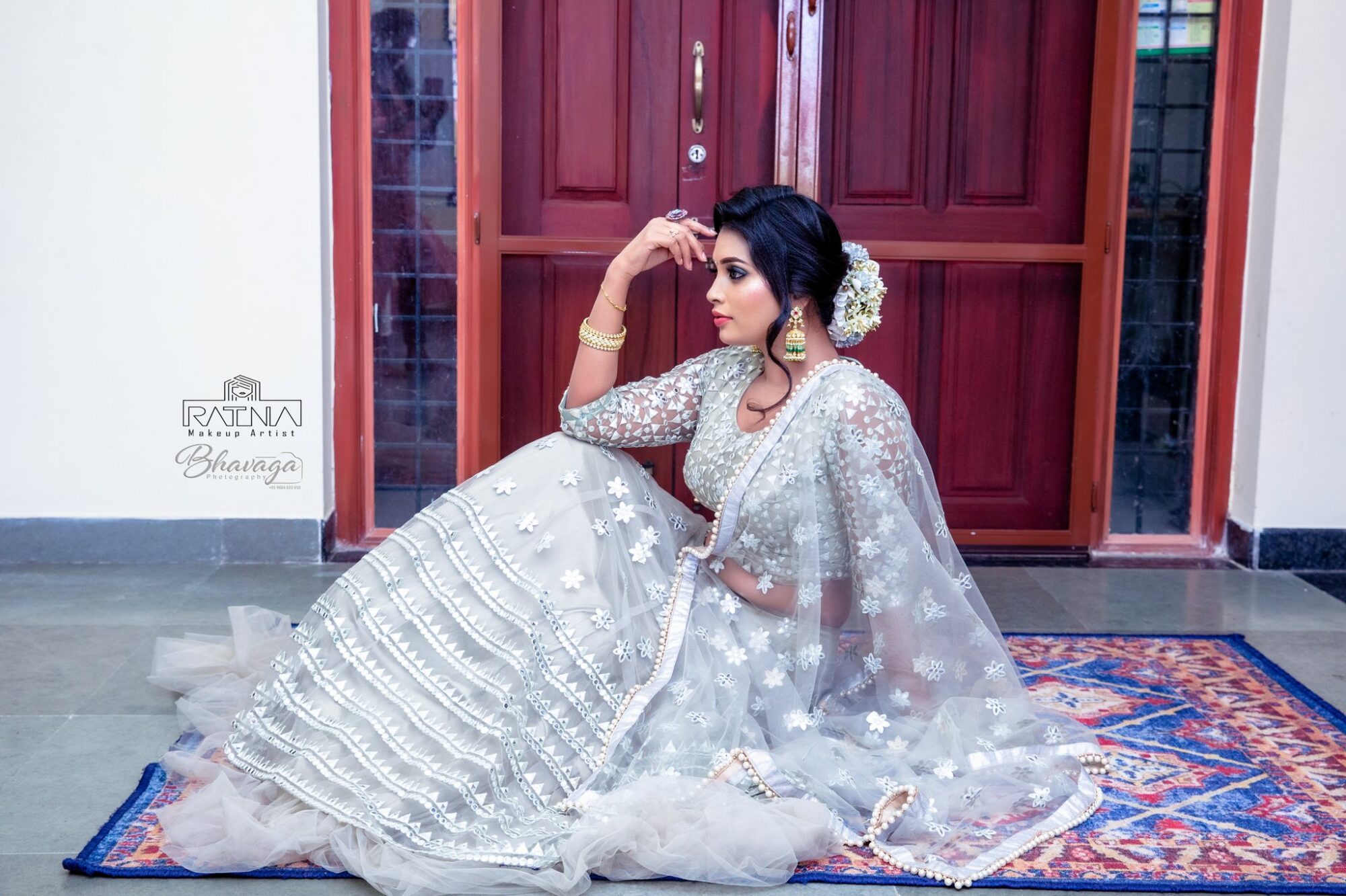 Chandrika Revathi in pastel grey lehenga photos - South Indian Actress