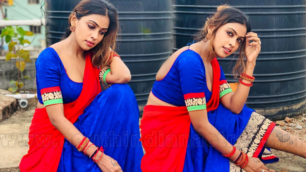 Krithika Mohan in saree reels video - South Indian Actress