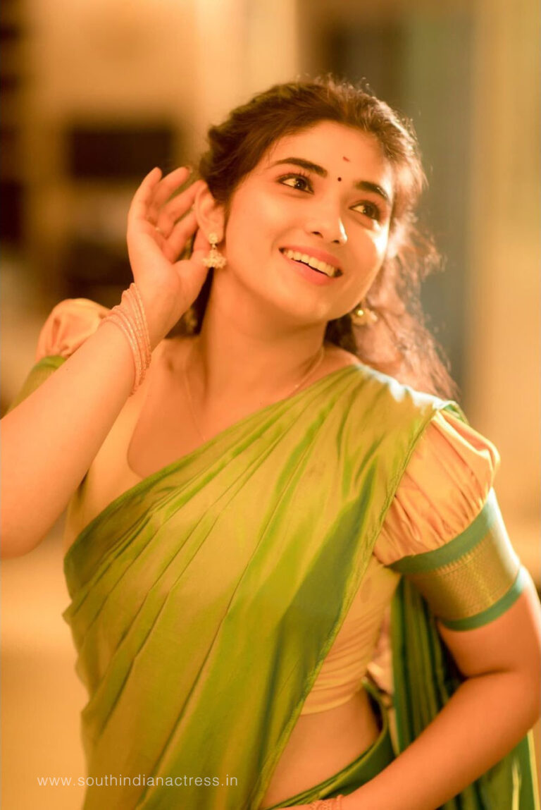 Pragya Nagra navel stills in half saree - South Indian Actress