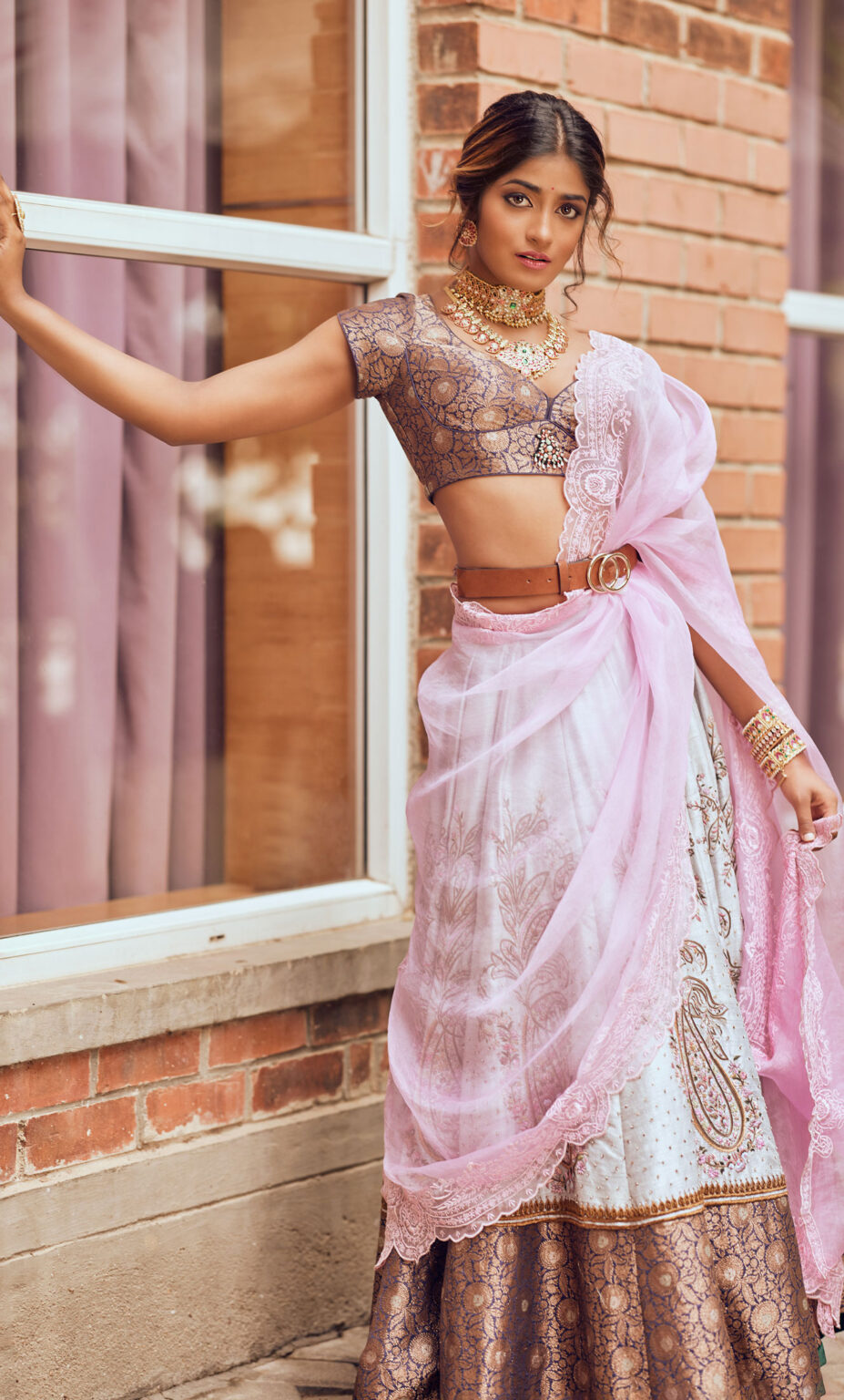 Dimple Hayathi In Bridal Lehenga Photoshoot South Indian Actress