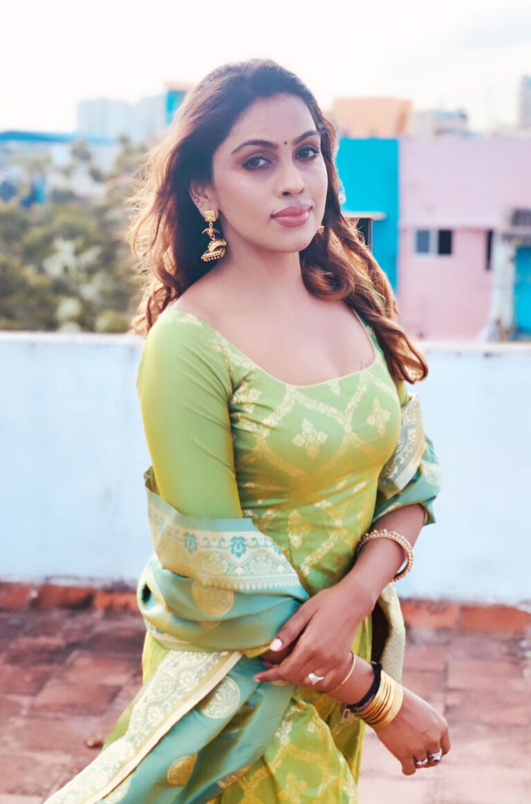 Sri Nikha hot stills in green salwar - South Indian Actress