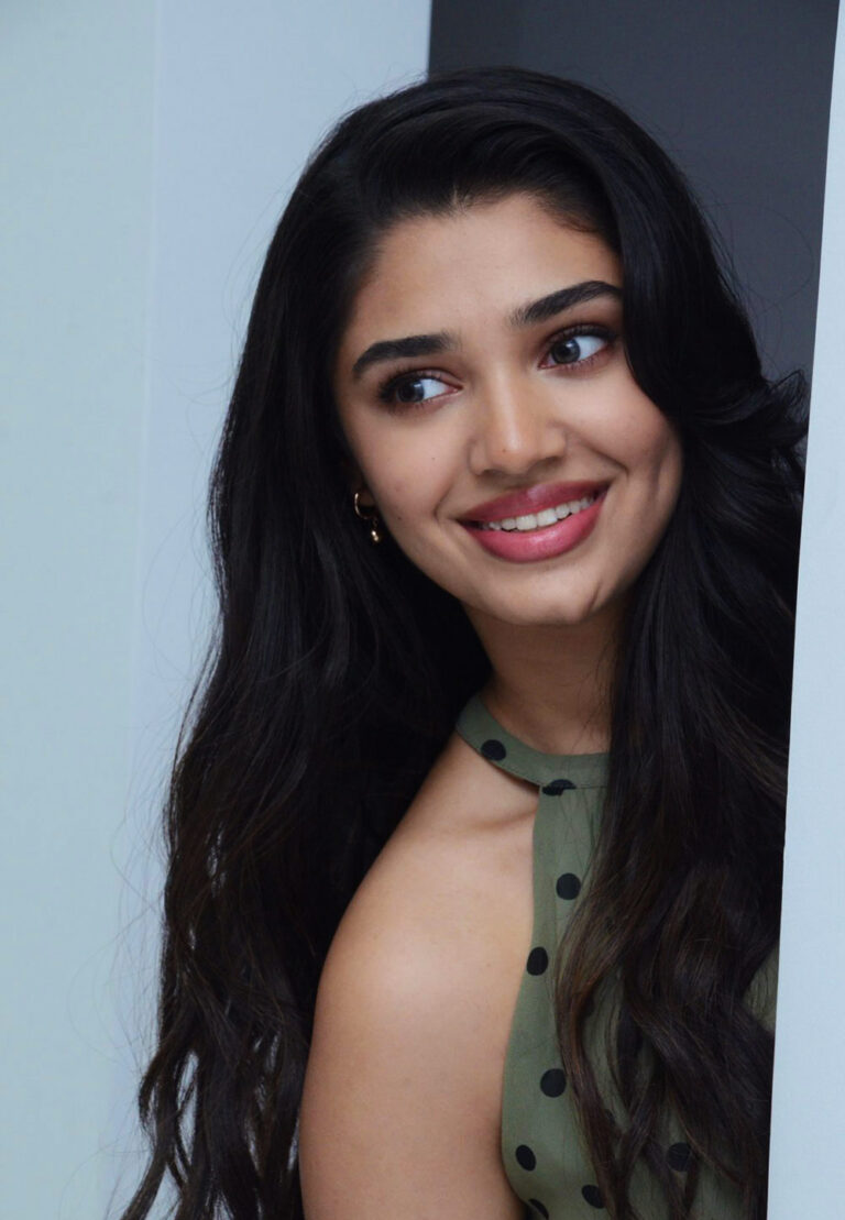 Krithi Shetty stills at The Warrior movie interview - South Indian Actress
