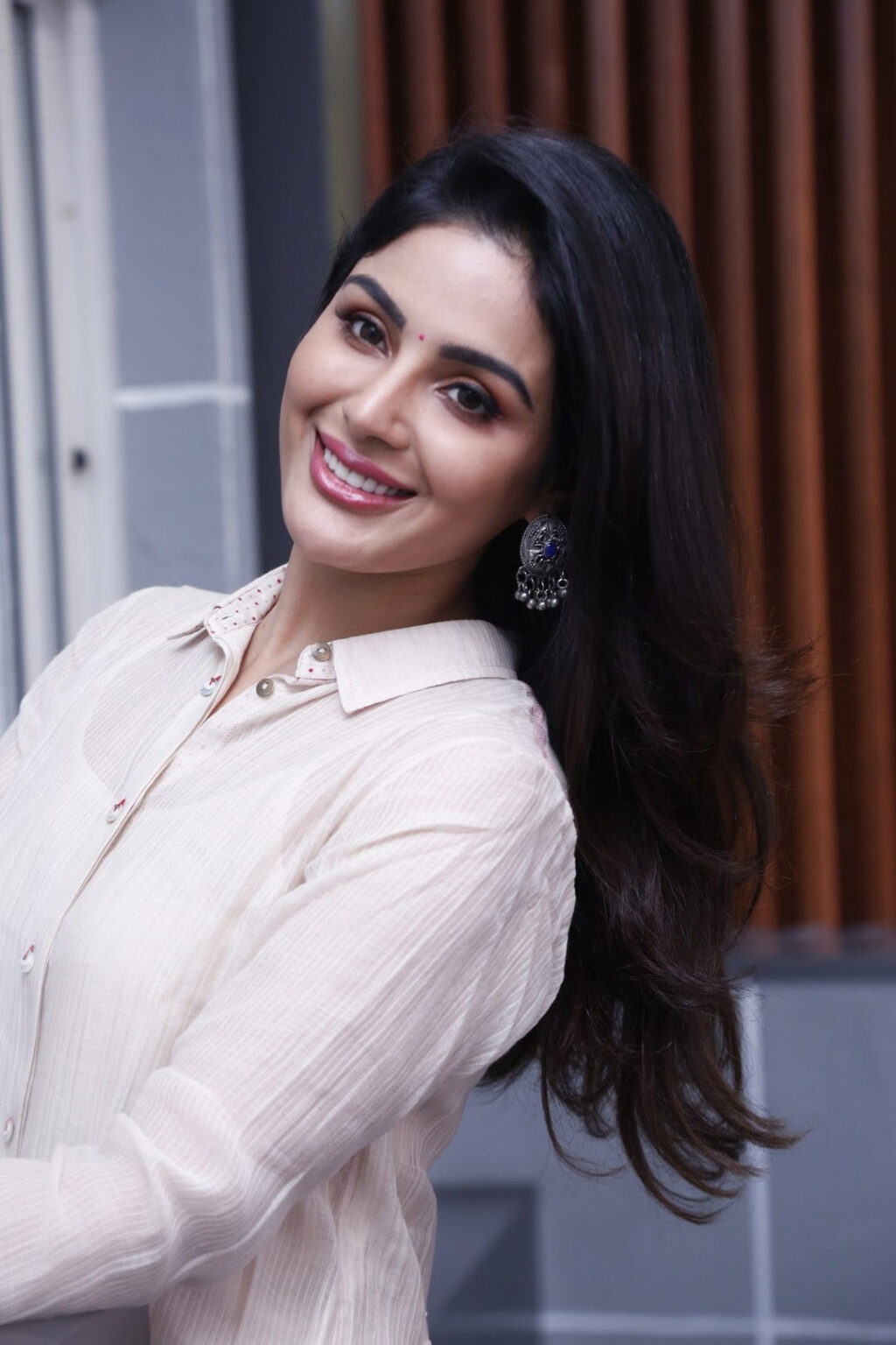 Samyuktha Menon stills at Bimbisara Movie Interview