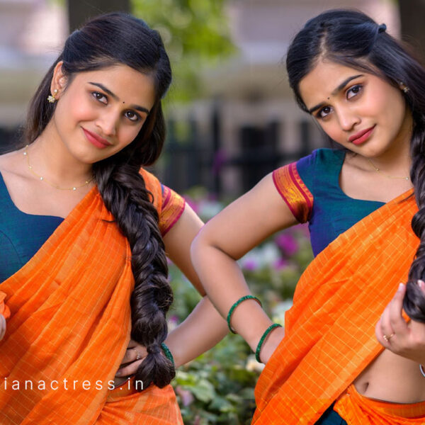 Bhavana Lasya mesmerising stills in saree - South Indian Actress