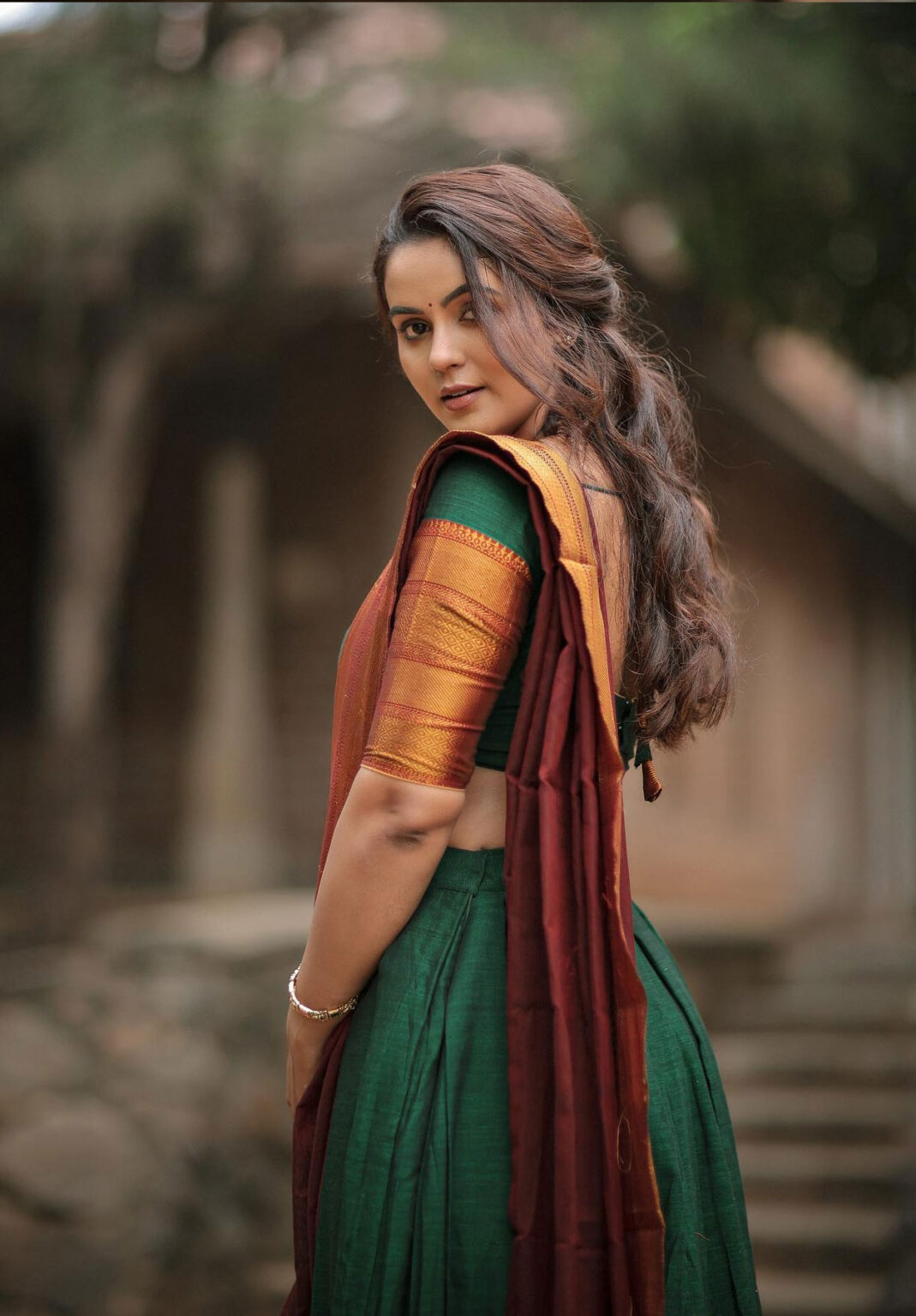 Chaitra Reddy in Onam lehanga photos - South Indian Actress