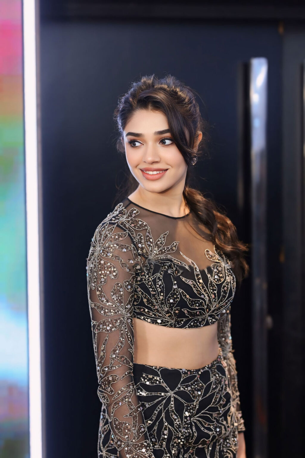 Krithi Shetty stills at Manamey movie trailer launch - South Indian Actress