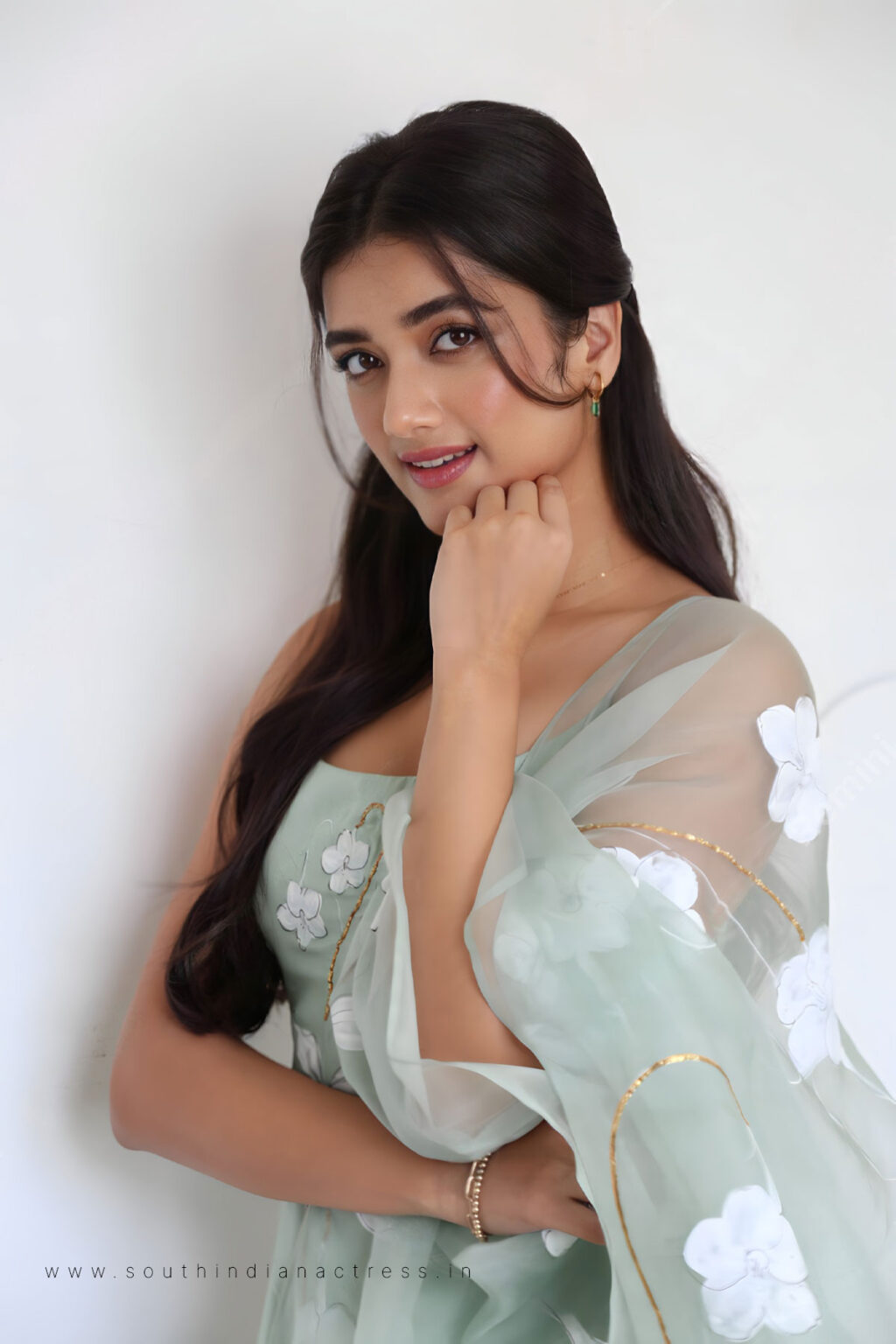 Bhagyashri Borse stills at Mr. Bachchan movie interview - South Indian ...