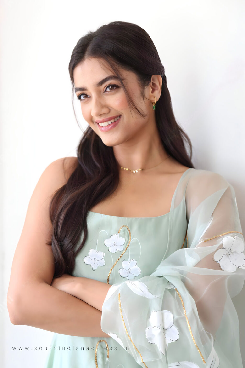 Bhagyashri Borse stills at Mr. Bachchan movie interview - South Indian ...