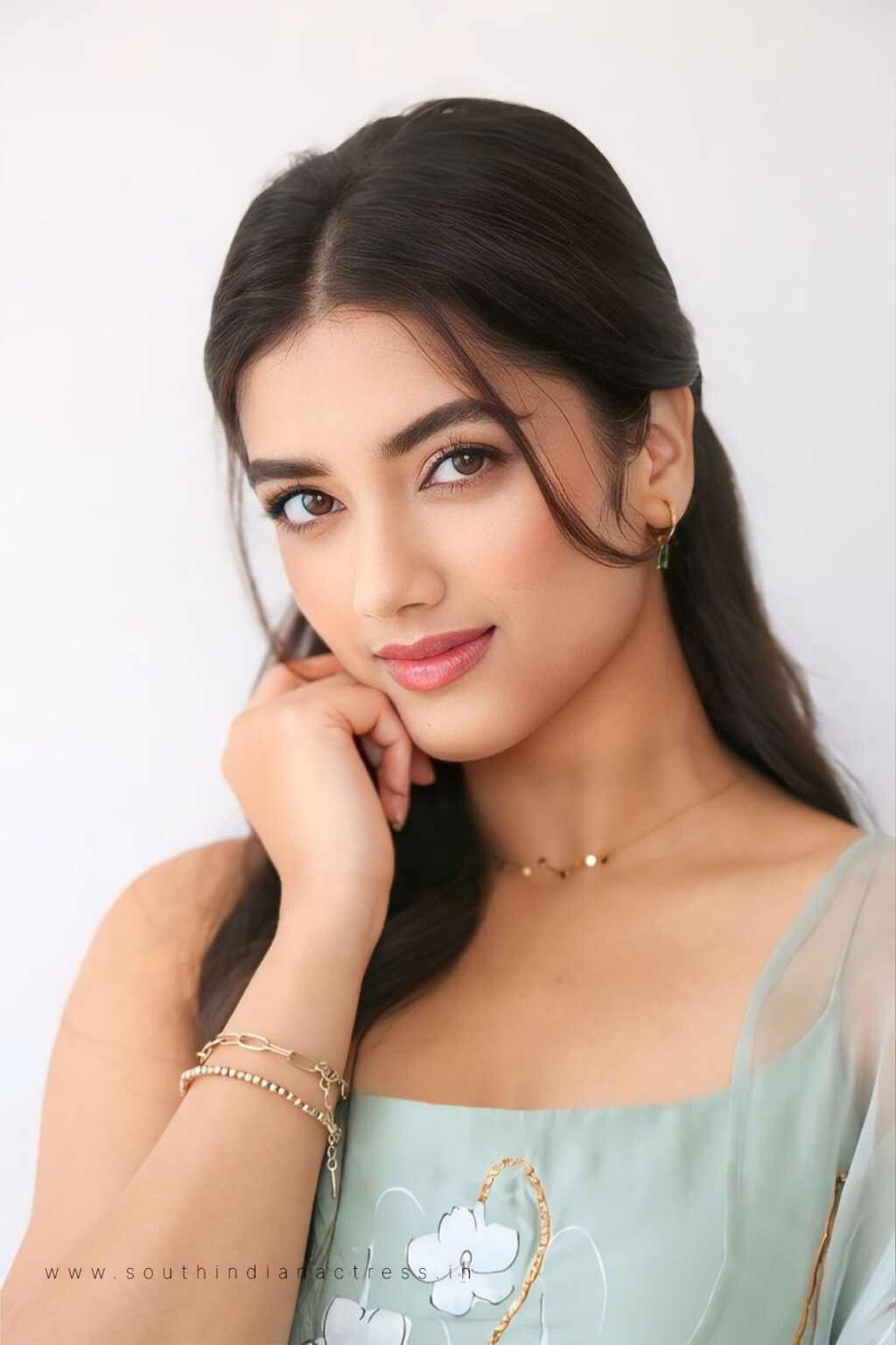 Bhagyashri Borse stills at Mr. Bachchan movie interview - South Indian ...