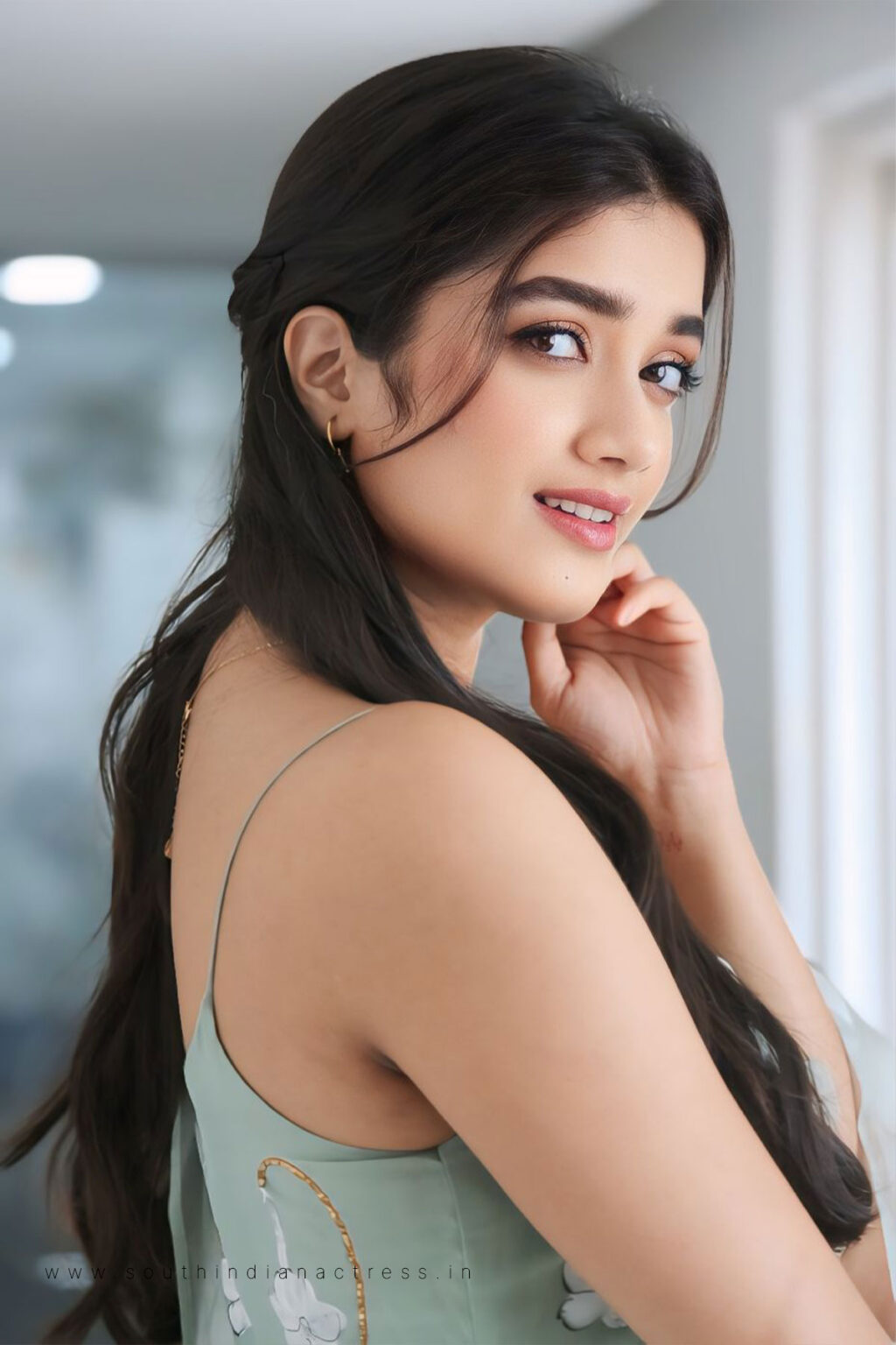 Bhagyashri Borse stills at Mr. Bachchan movie interview - South Indian ...