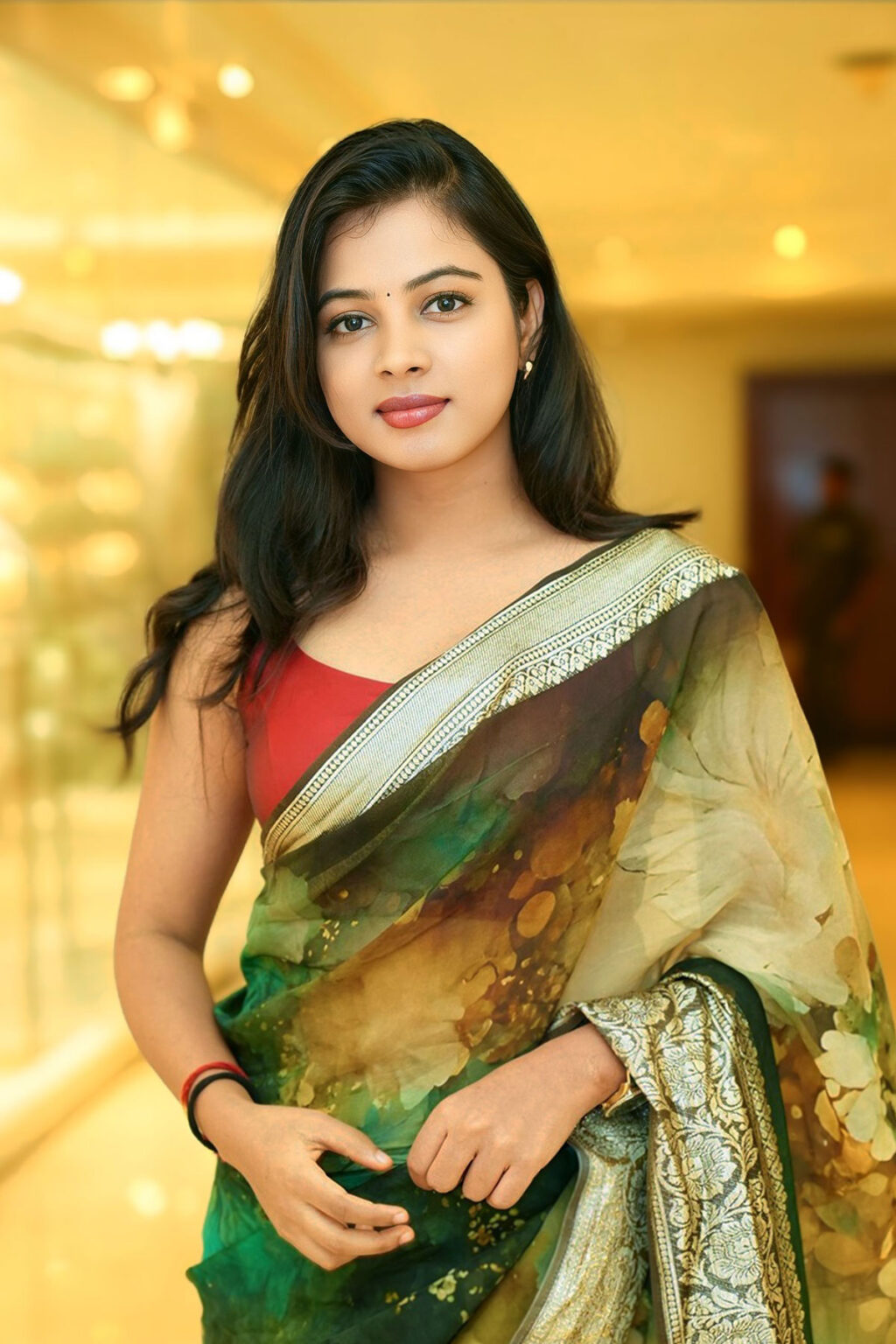 Renu Sri stills in saree at Sutraa Indian Fashion Lifestyle Exhibition ...