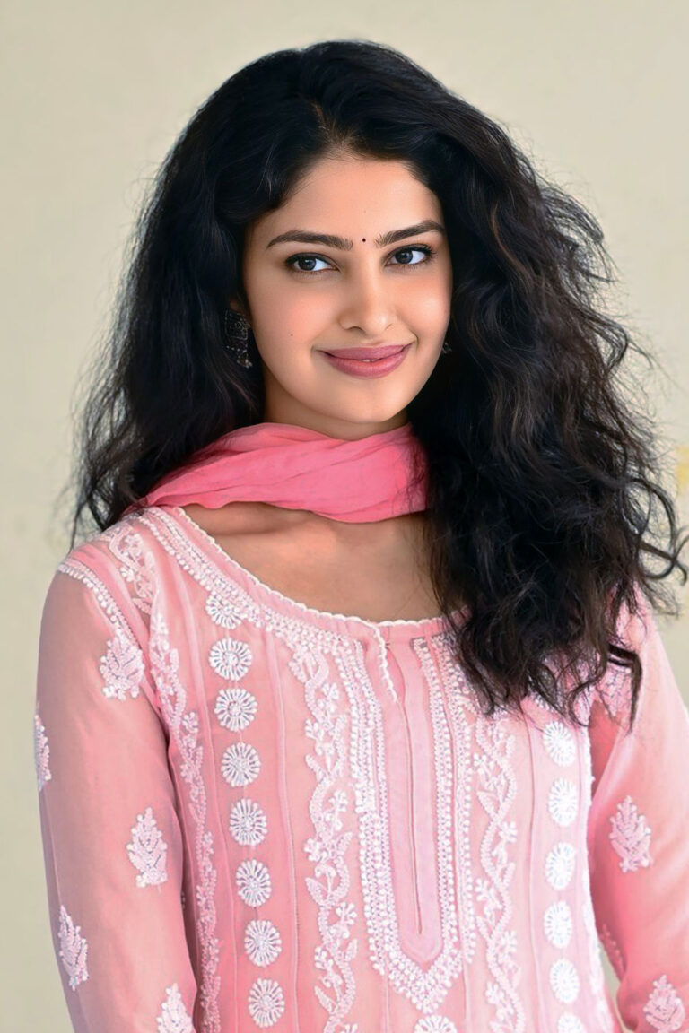 Manasa Varanasi stills at Devaki Nandana Vasudeva movie interview