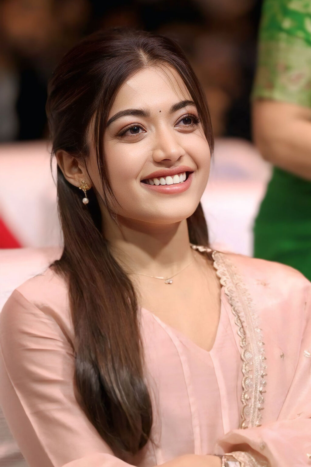 Rashmika Mandanna V-Neck Anarkali Style Stills (The Girlfriend) - South ...